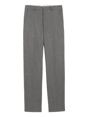 Ami Pleated Wool Tailored Trousers - Grey
