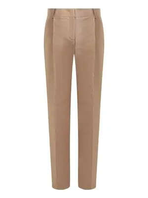 Alberta Ferretti High Waist Tailored Trousers - Brown
