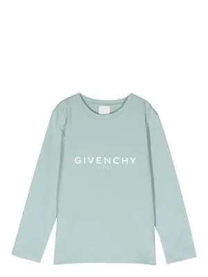 Givenchy Round Neck Long Sleeve T-shirt - Green