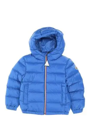 Moncler Quilted Logo Patch Down Jacket - Light Blue