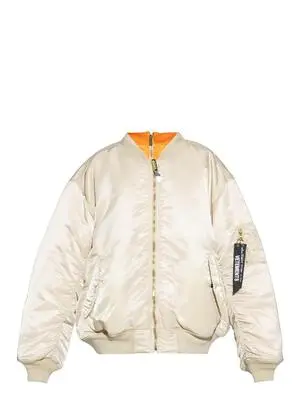 Vetements Logo Zip Bomber Jacket - White