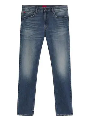 Hugo Boss Faded Straight-leg Jeans - Blue