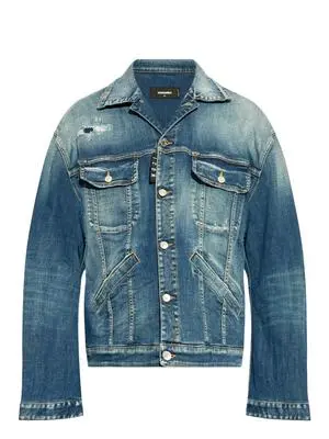 Dsquared2 Distressed Denim Jacket - Blue
