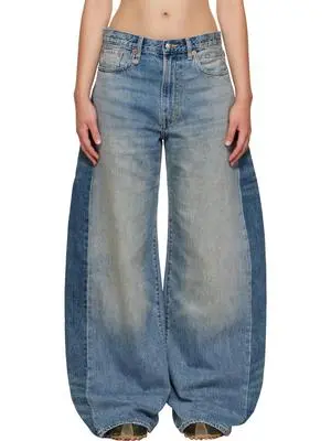 R13 Wide-leg Jeans With Belt Loops - Gray