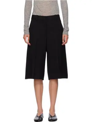JIL SANDER Frayed-hem Shorts - Black