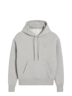 Ami Long-sleeved Drawstring Hoodie - Heather Ash