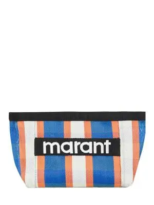 Isabel Marant Étoile Striped Logo Clutch - Multicolor