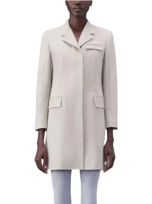 Thom Browne Chesterfield Wool Coat - White