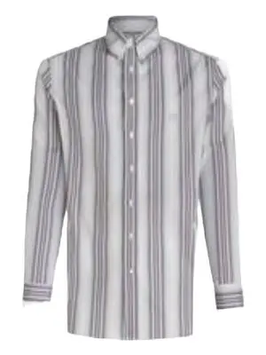 Etro Long-sleeved Button-up Shirt - Gray
