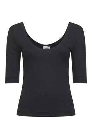 BRUNELLO CUCINELLI Brunello Cucinelli Scoop Neck Straight Hem T-Shirt