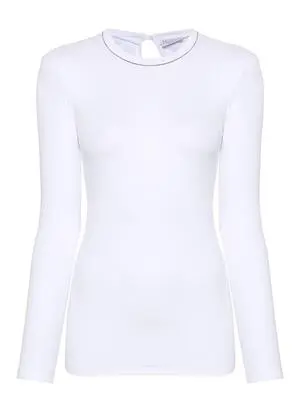 Brunello Cucinelli Cotton Crewneck Sweater - White