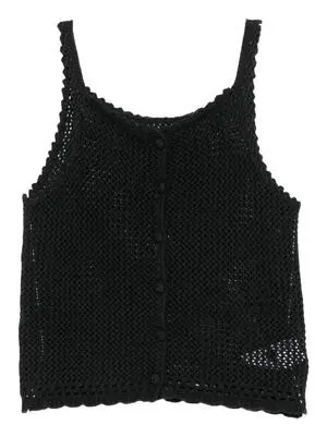 DUNST Linen And Cotton Blend Top - Black