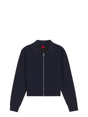 Hugo Zip-up Sweatshirt With Logo Puller - Blue
