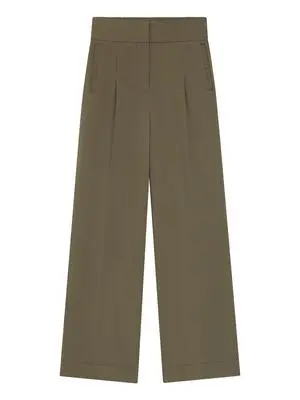BOSS Pleat Front Straight-fit Trousers - Light Green