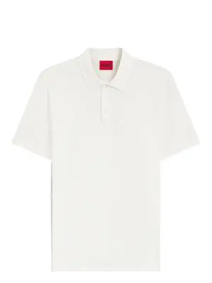 Hugo Slim-fit Polo In Mercerized Cotton - White
