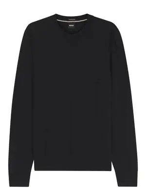 BOSS Merino Wool Crew Neck Sweater - Black