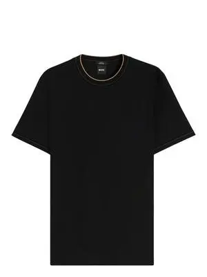 BOSS Slim-fit Cotton T-shirt With Crew Neck - Black