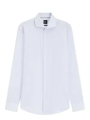 BOSS Slim-fit Shirt In Wrinkle-free Cotton - Light Blue