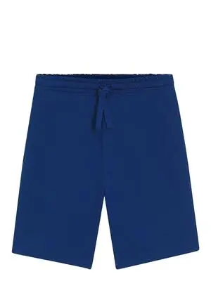 Hugo Cotton Terry Shorts With Logo Detail - Light Blue