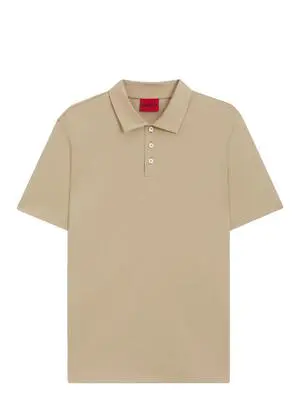 Hugo Slim-fit Polo In Mercerized Cotton - Beige
