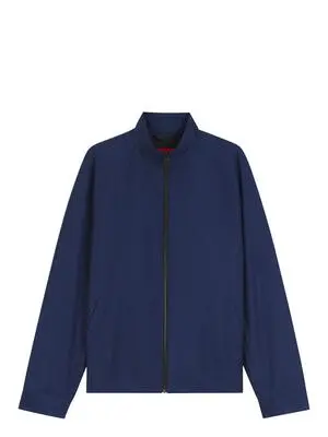 Hugo Slim-fit Chalk-striped Virgin Wool Zip-up Jacket - Light Blue