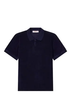 Orlebar Brown Orlebar Brown - Bruno Cotton-Terry Polo Shirt - Men - Blue - S Navy