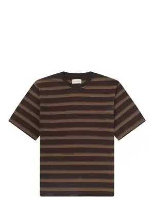 Oliver Peoples Judd Striped Organic Cotton T-shirt - Brown