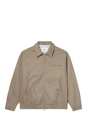 Nn07 Gideon 80038 Organic Cotton-twill Zip-up Jacket - Brown