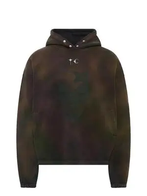THUG CLUB Riding Skull Hoodie - Brown