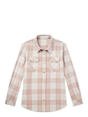GOD'S TRUE CASHMERE Checked Cashmere Shirt - Neutrals