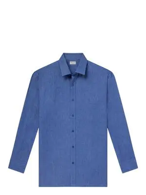 CHARVET Charvet - Linen Shirt - Men - Blue 
