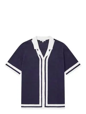 Onia Camp-collar Linen Shirt - Blue