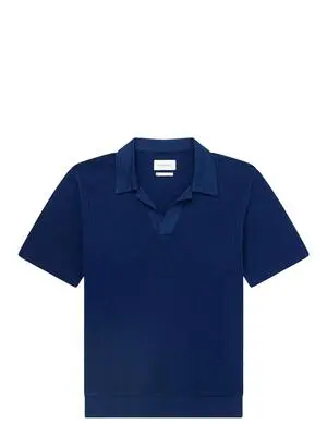 Oliver Peoples Westcott Open-collar Organic Cotton Polo Shirt - Blue