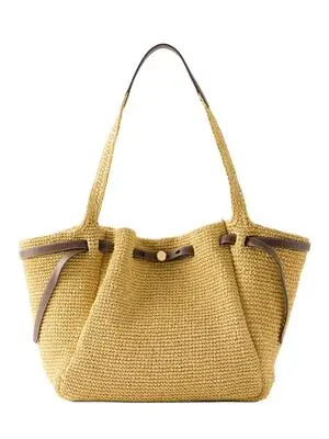 Tory Burch Romy Straw Tote Bag - Neutrals