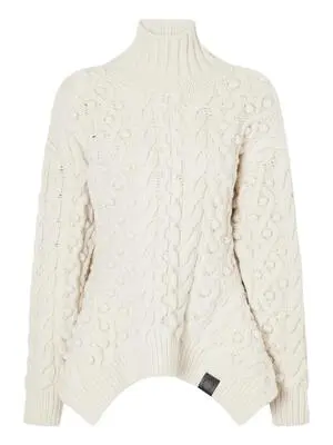 Stella McCartney Bobble Cable-knit Wool Turtleneck Sweater - Neutrals