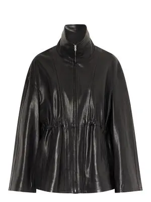 Nour Hammour Passage Leather Jacket - Black
