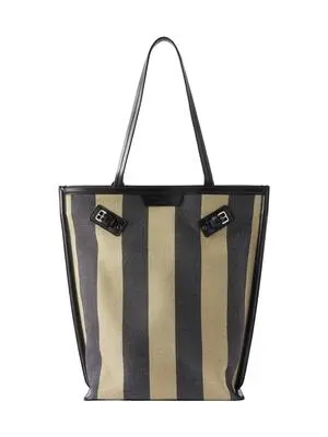 Proenza Schouler North South Days Striped Canvas Tote - Green