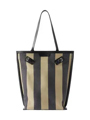 Proenza Schouler Proenza Schouler North South Days Striped Canvas Tote Green
