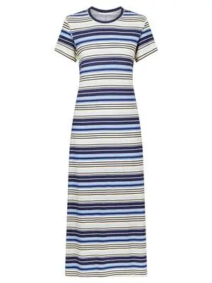 Proenza Schouler White Label Noelle Striped Jersey Maxi Dress - Blue