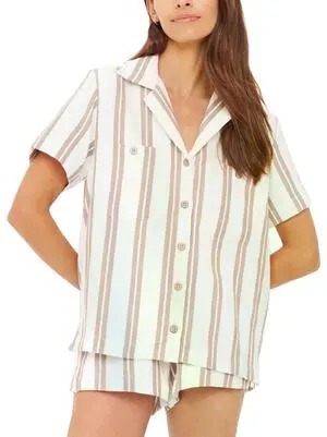 The Upside Baja Katia Striped Shirt - White