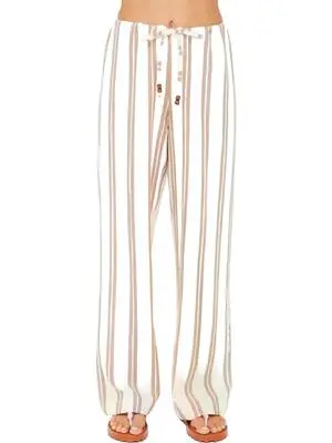The Upside Baja Charli Striped Trousers - White