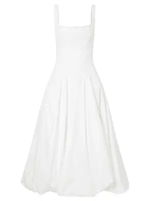 Simkhai Hally Bubble Cotton-blend Midi Dress - White