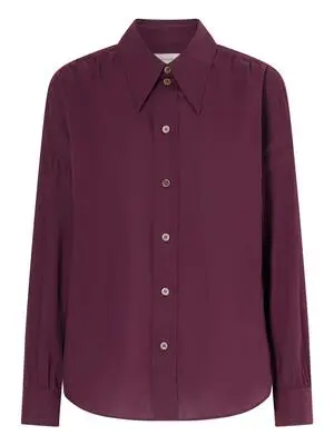 LEMAIRE Cotton Muslin Shirt - Purple