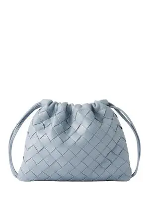 Bottega Veneta Intrecciato Leather Pouch - Blue