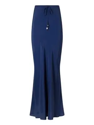 Bernadette Emily Satin Maxi Skirt - Blue