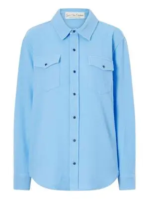GOD’S TRUE CASHMERE Lagoon Cashmere Shirt - Blue
