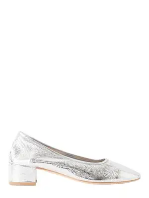 MARYAM NASSIR ZADEH Roberta Leather Ballet Flats - Silver