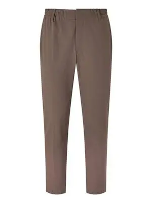 Nn07 Billie 10038 Straight-leg Seersucker Drawstring Trousers - Gray