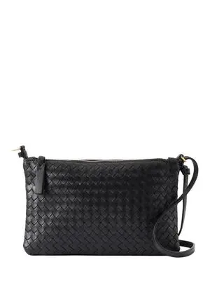 Bottega Veneta Intrecciato Leather Pouch - Black