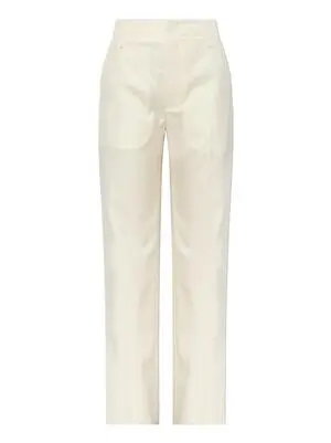 Kenzo Wool Pleated Trousers - Cream